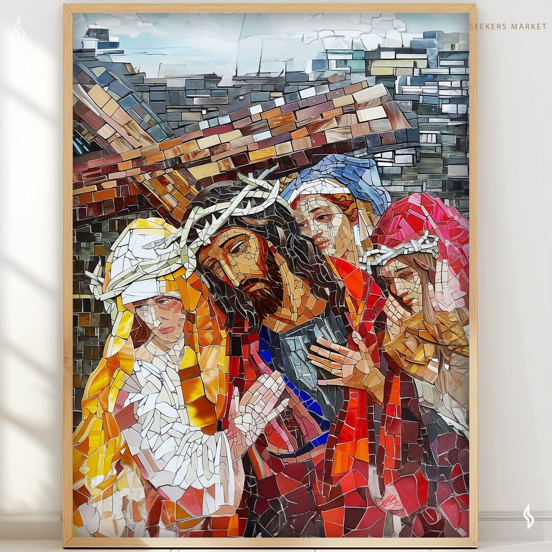 Easter Stations of the Cross Art 8 Jesus Speaks to Women of Jerusalem ...
