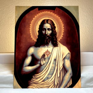 Jesus Saintly Portrait Trippy Psychedelic Art for Spiritual Friend ...