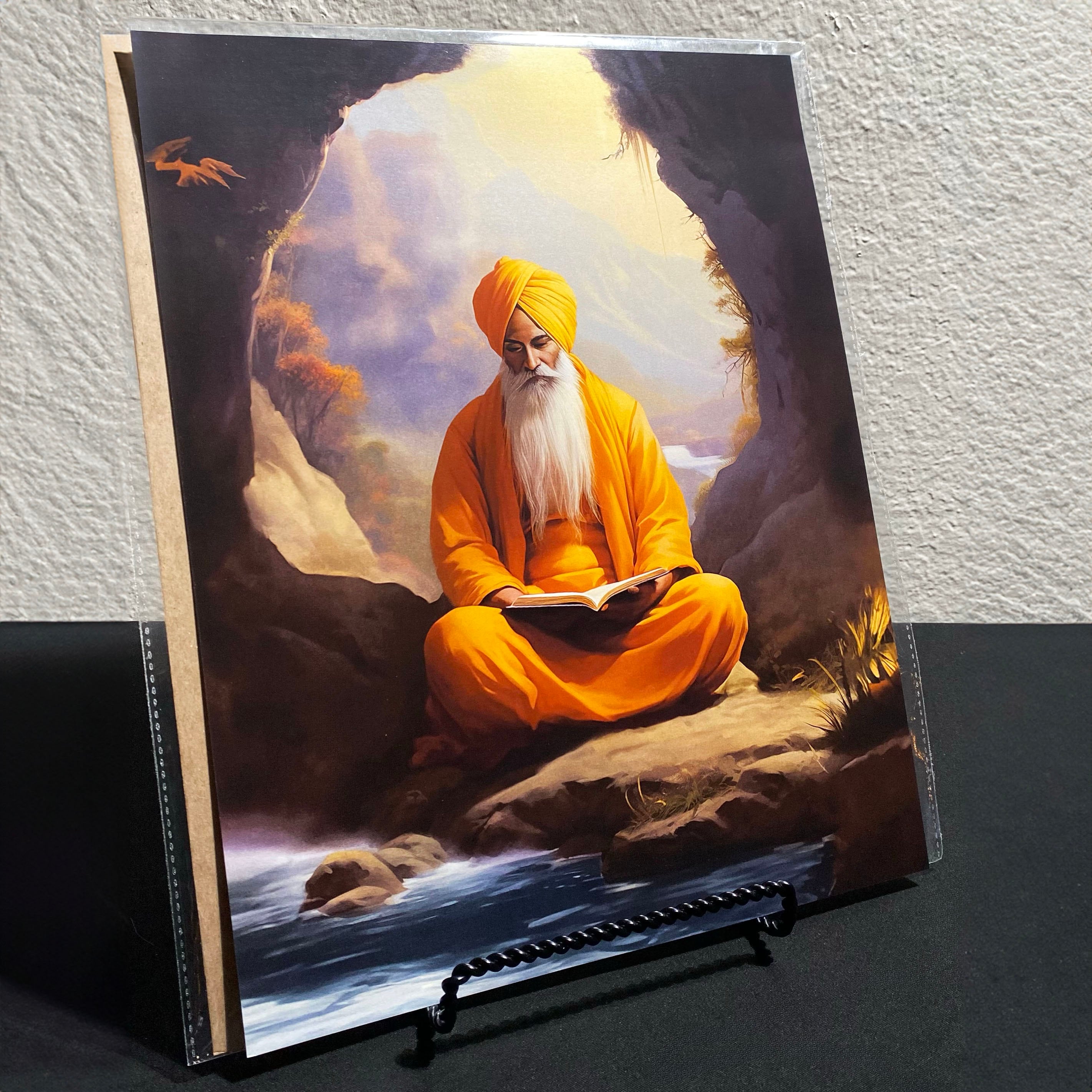 Guru Nanak Dev Ji Art Print Sikh Gift Meditation Art Adi Guru Granth ...