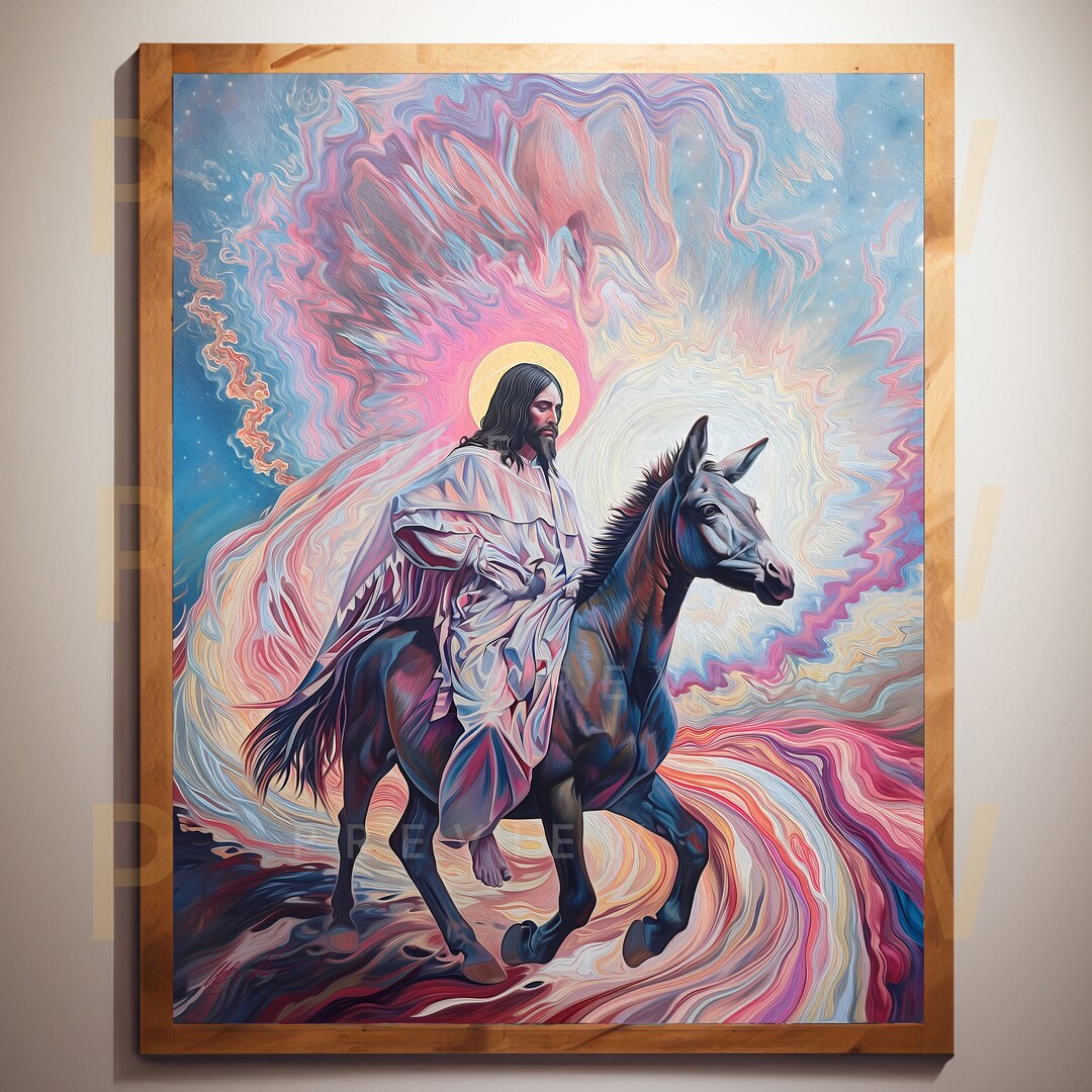 Trippy Jesus Psychedelic Art Christian Gift Bible Gift Religious Art ...