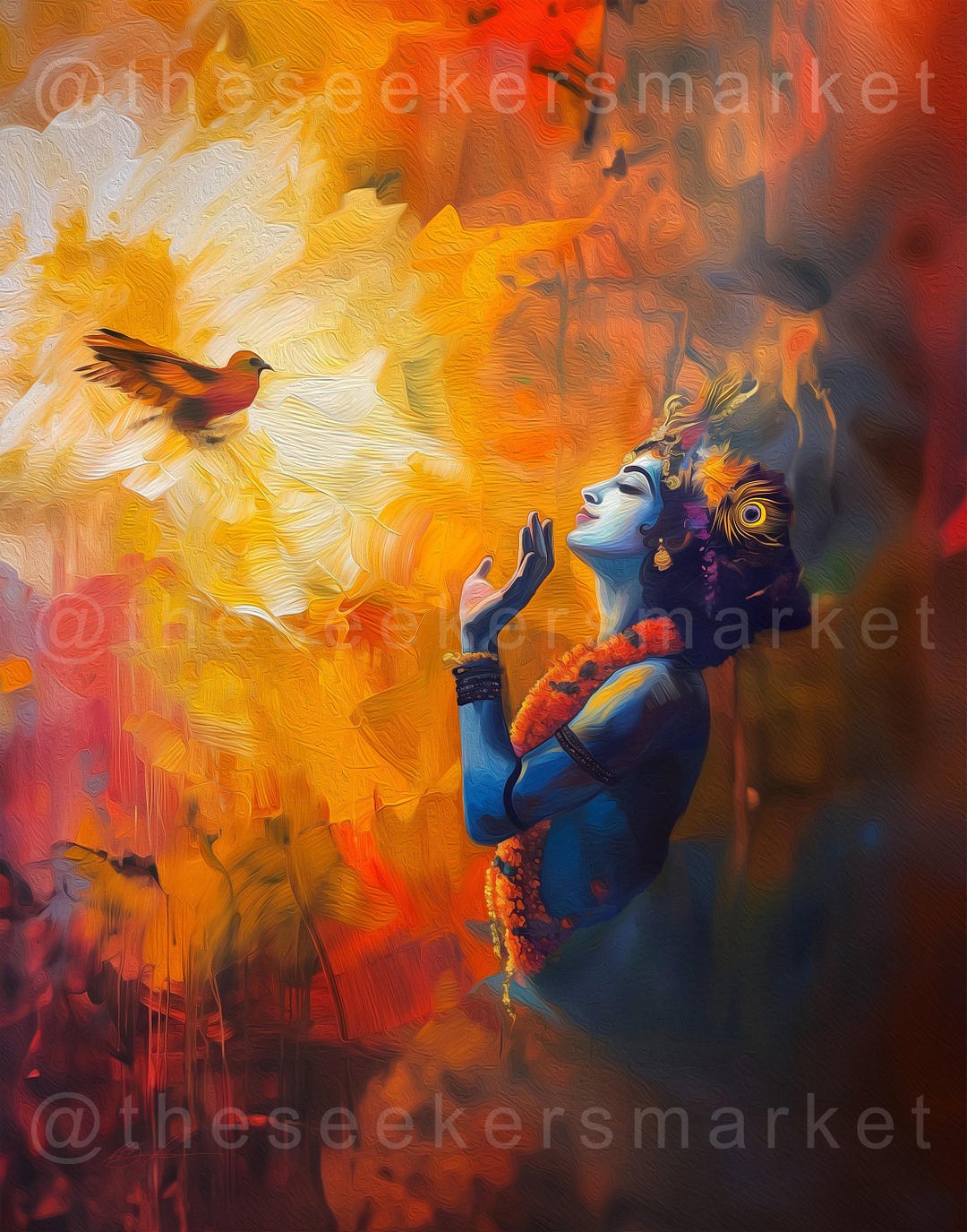 Printable Art Krishna Art Printable Eternal Radiance Krishna Sunset ...