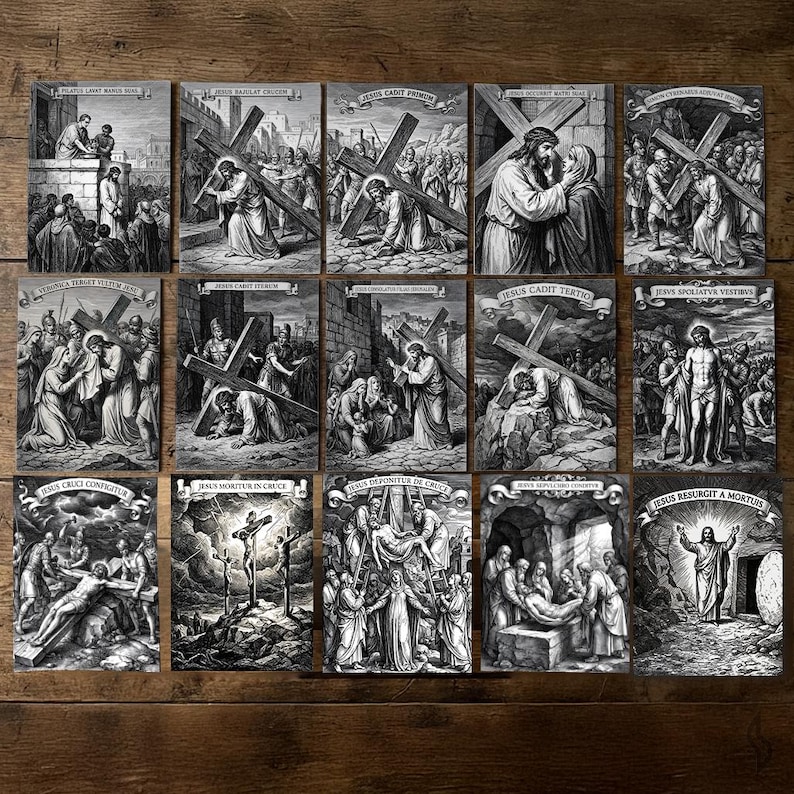 Stations of the Cross Art Prints, Lenten Catholic Wall Decor, via ...