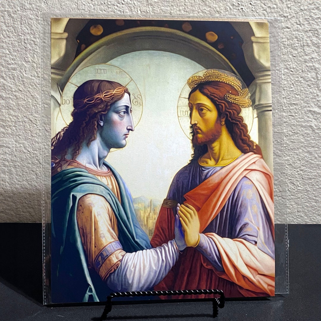 Jesus and Krishna Art Print Spirituality Gift Religious Art Krisna ...