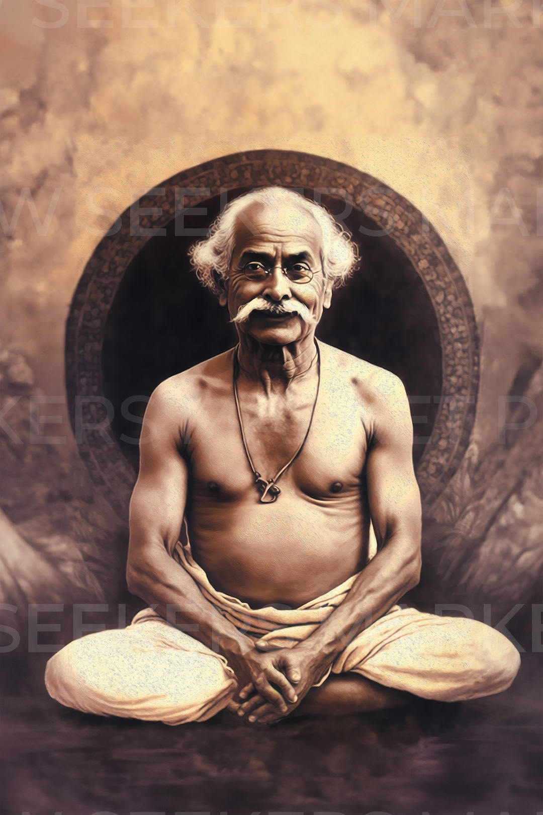 Lahiri Mahasaya Yoga Art Print, Kriya Guru Altar Photo (digital ...