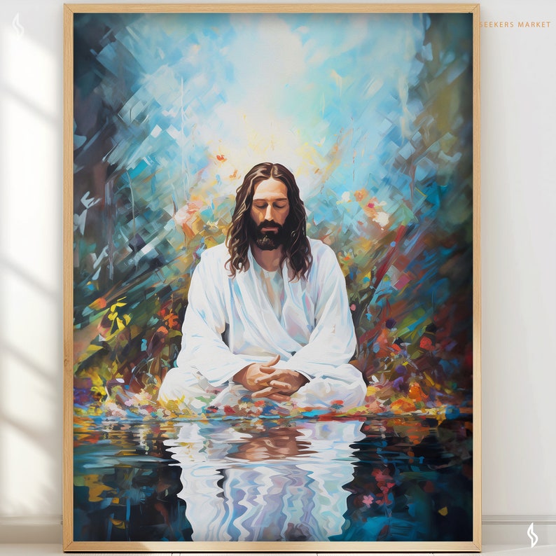 Jesus Christ Art Prayer Art Jesus Meditating Modern Jesus Art Bible ...