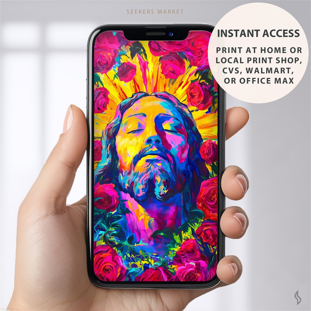 Painting of Jesus Portrait Religious Gift Christian Wall Art Christ ...