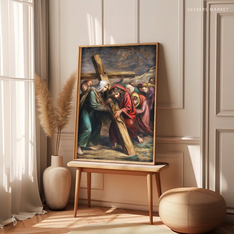 Easter Stations of the Cross Art 8 Jesus Speaks Weeping Women Jerusalem ...
