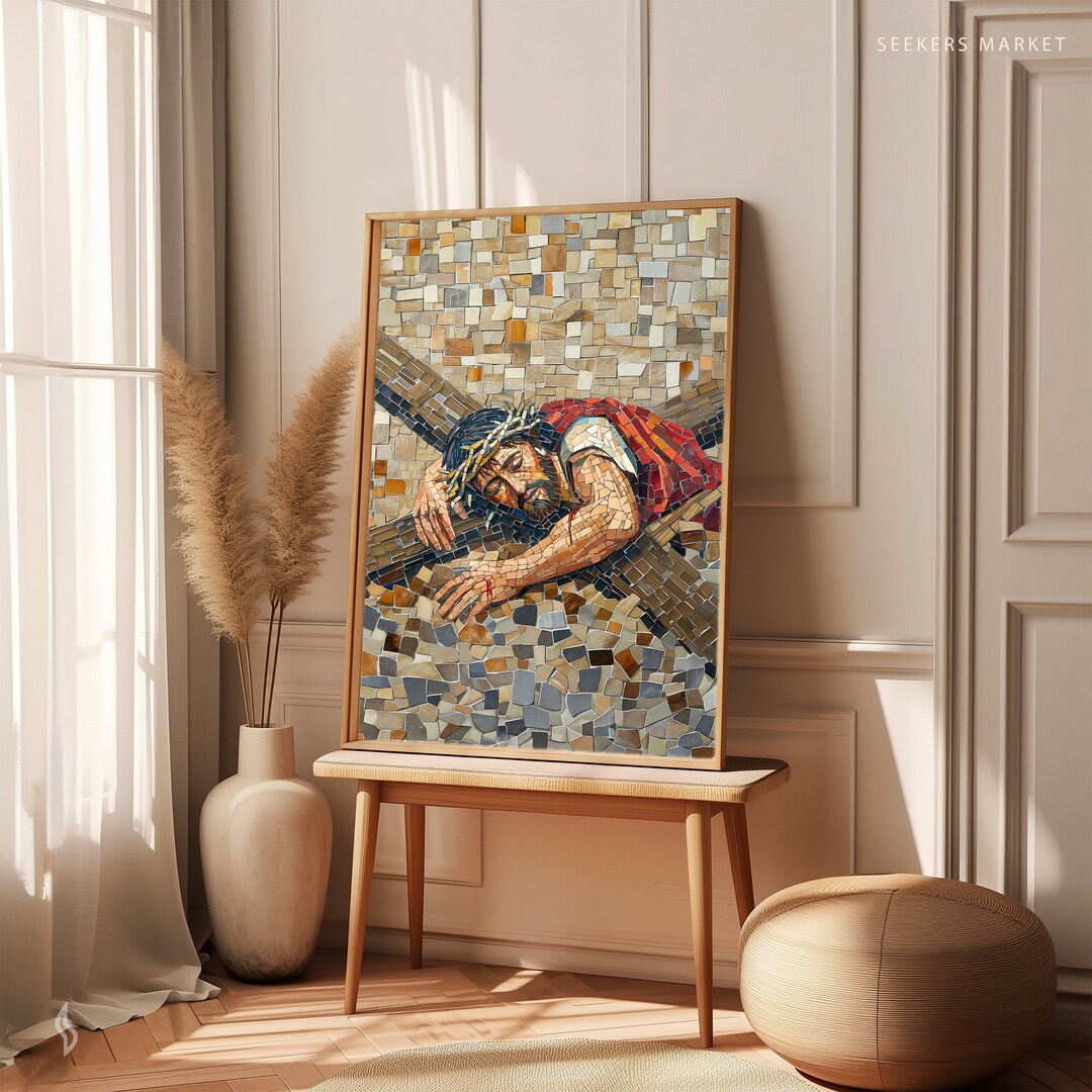 Stations of the Cross 3 Jesus Falls the First Time Christian Art ...