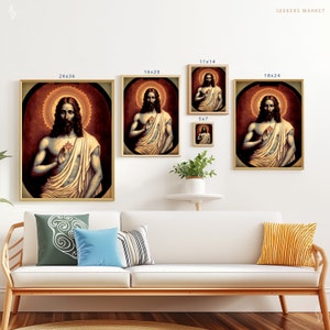 Jesus Saintly Portrait Trippy Psychedelic Art for Spiritual Friend ...