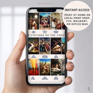 Downloadable Poster of Stations of the Cross, 2024, Printable Catholic Art Christian Art Lent ...