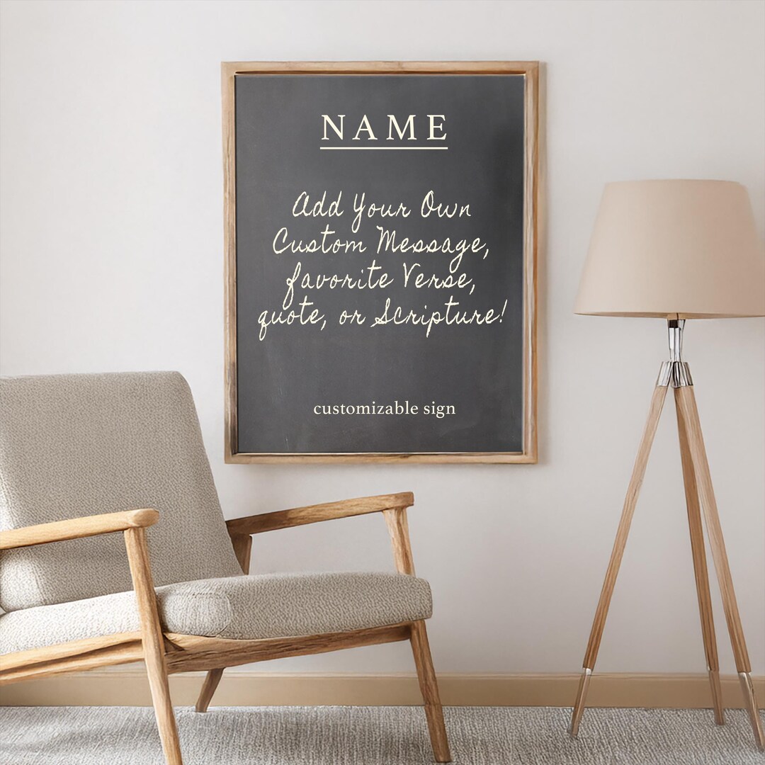 Customizable Bible Verse Scripture Sign Christian Rustic Antique Warm ...