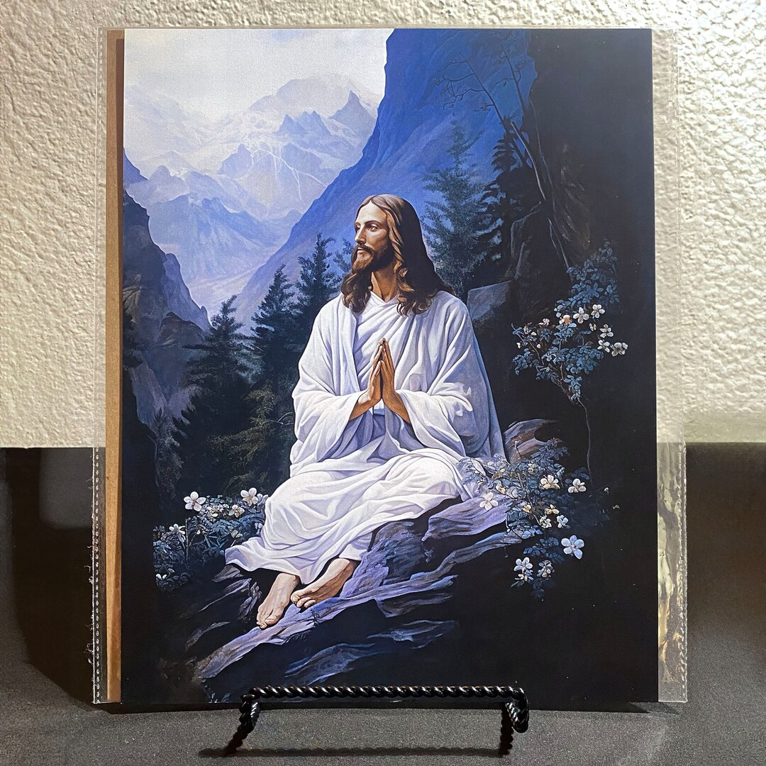Jesus Gebet Gethsemane Berge P-RCJ20 Digital Art Matte Paper Print ...