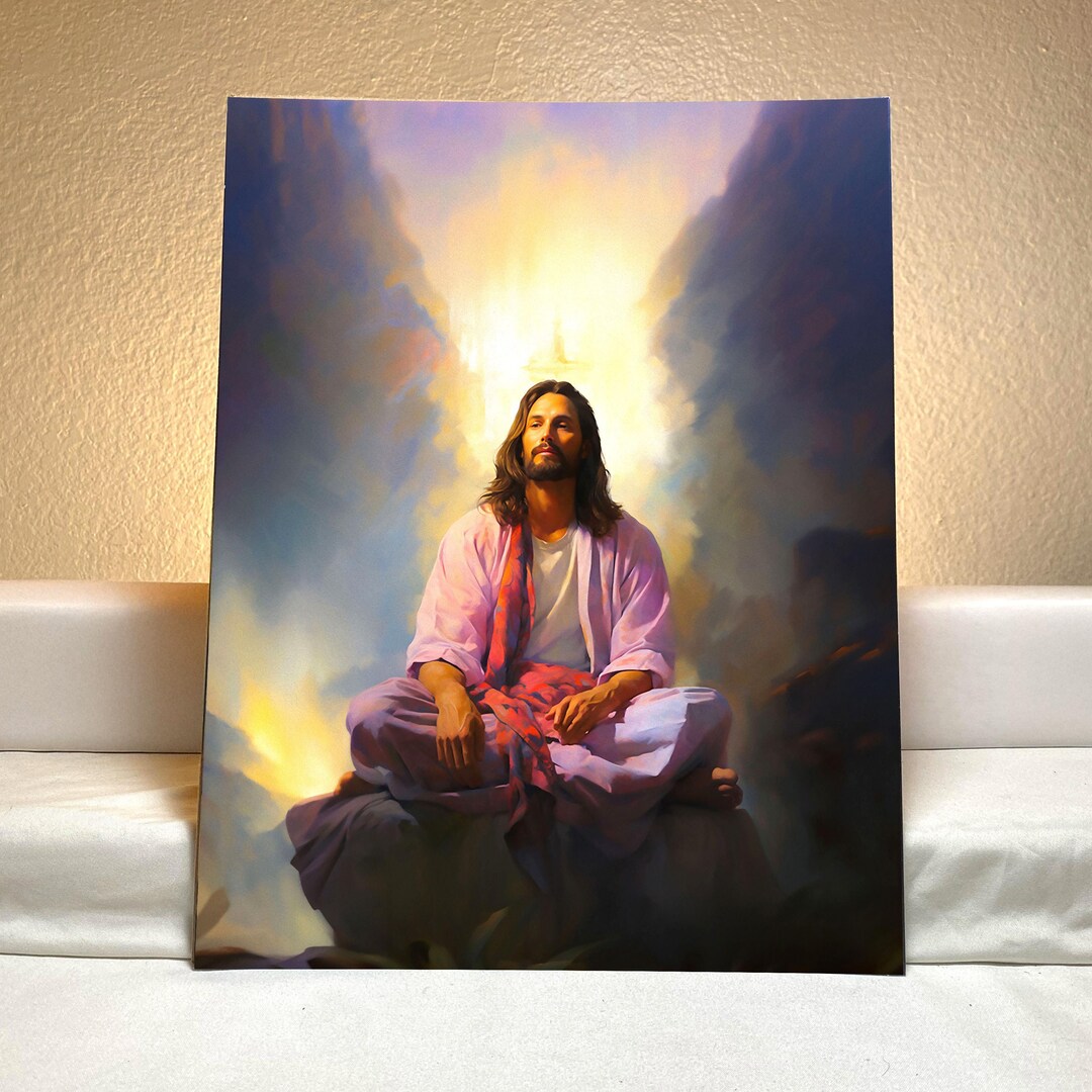 Prayer Art of Jesus Poster All Sizes, Jesus Meditation Art Print ...