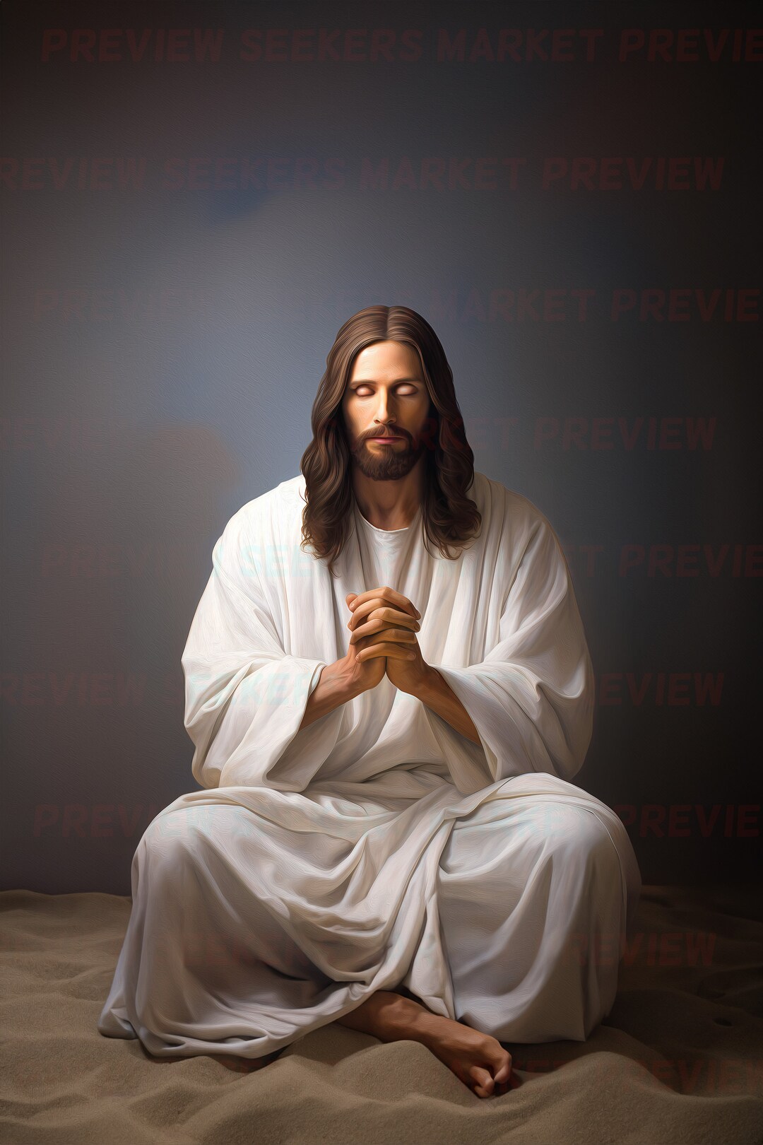 Printable Art Jesus Christ Art Jesus Meditation Jesus Meditating Jesus ...