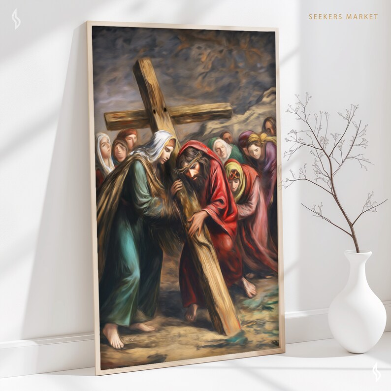 Easter Stations of the Cross Art 8 Jesus Speaks Weeping Women Jerusalem ...