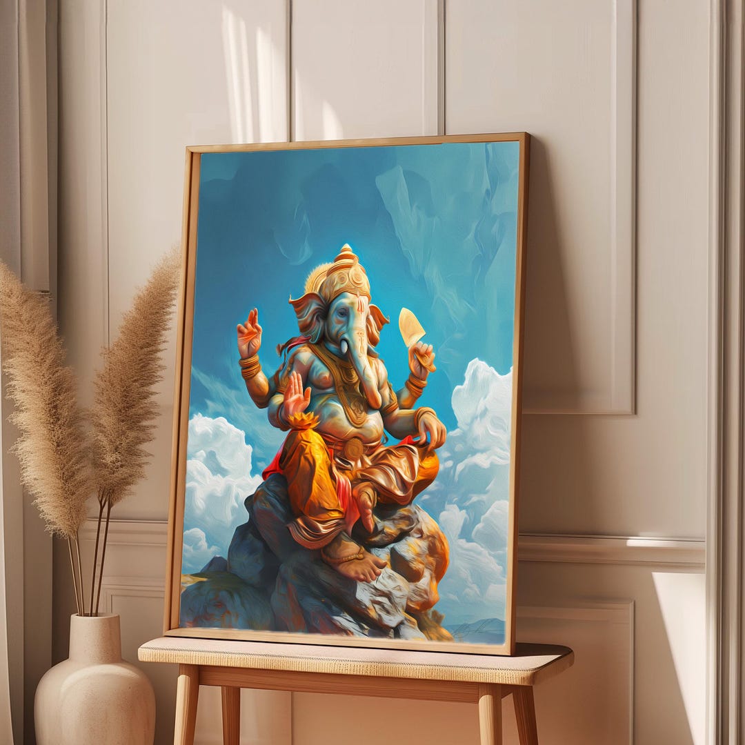 Ganapati Ganesha Ganapatya Hindu Jain Buddhism India Wall Art Poster ...