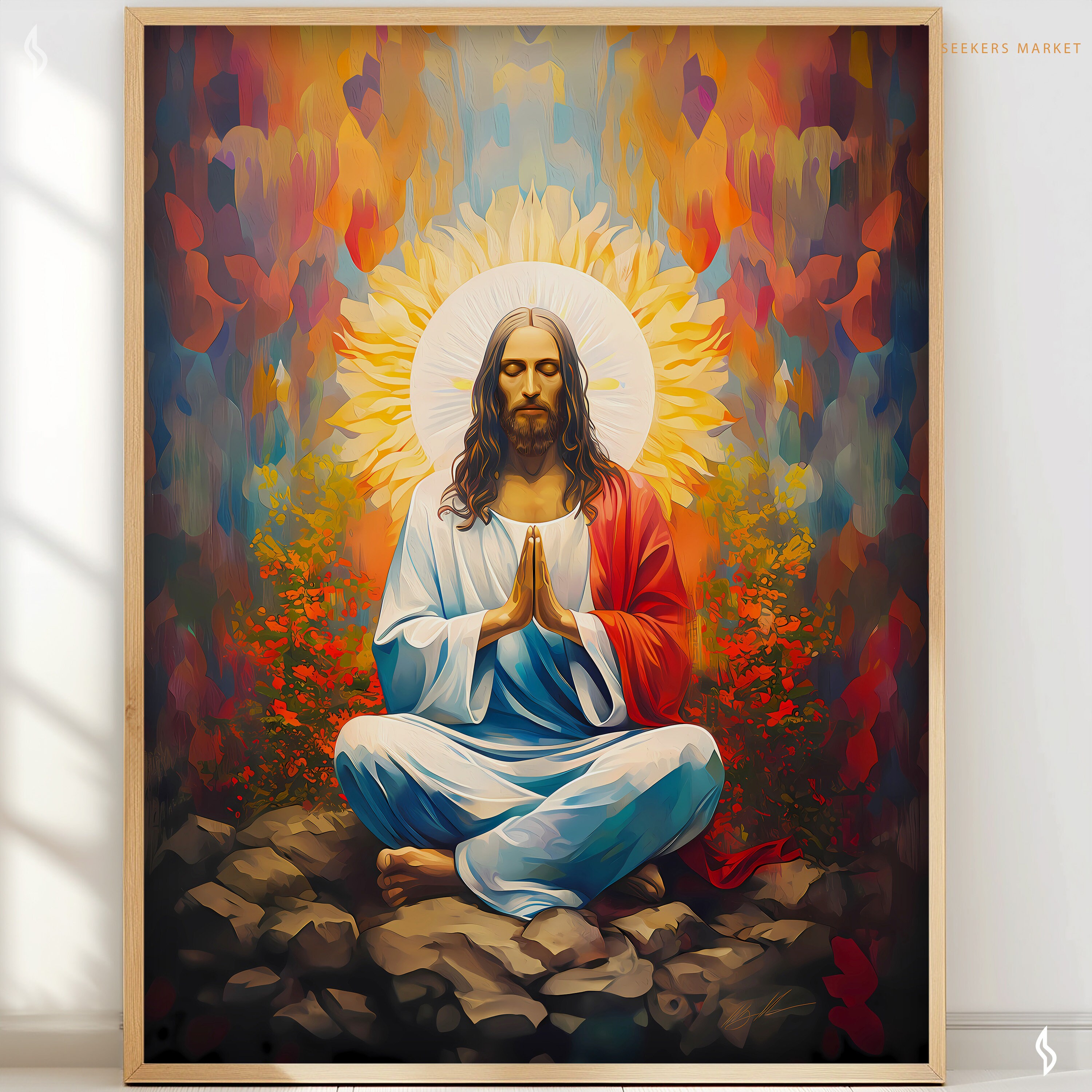 Painting of Jesus Art Print Jesus Christ Meditation Painting Prayer Art ...