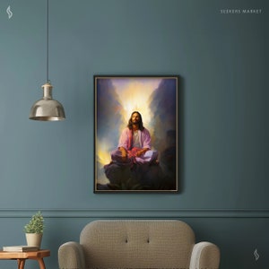 Prayer Art of Jesus Poster All Sizes, Jesus Meditation Art Print ...