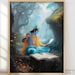Krishna Art Print Writing Gita Forest Painting Bhagavad Gita Art Lord Krishna Hindu Decor Krisna ...