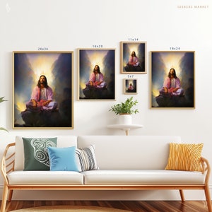 Prayer Art of Jesus Poster All Sizes, Jesus Meditation Art Print ...