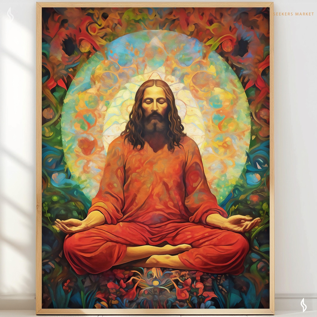 Arte de Jesucristo, Jesús meditando, ilustración digital, pintura ...