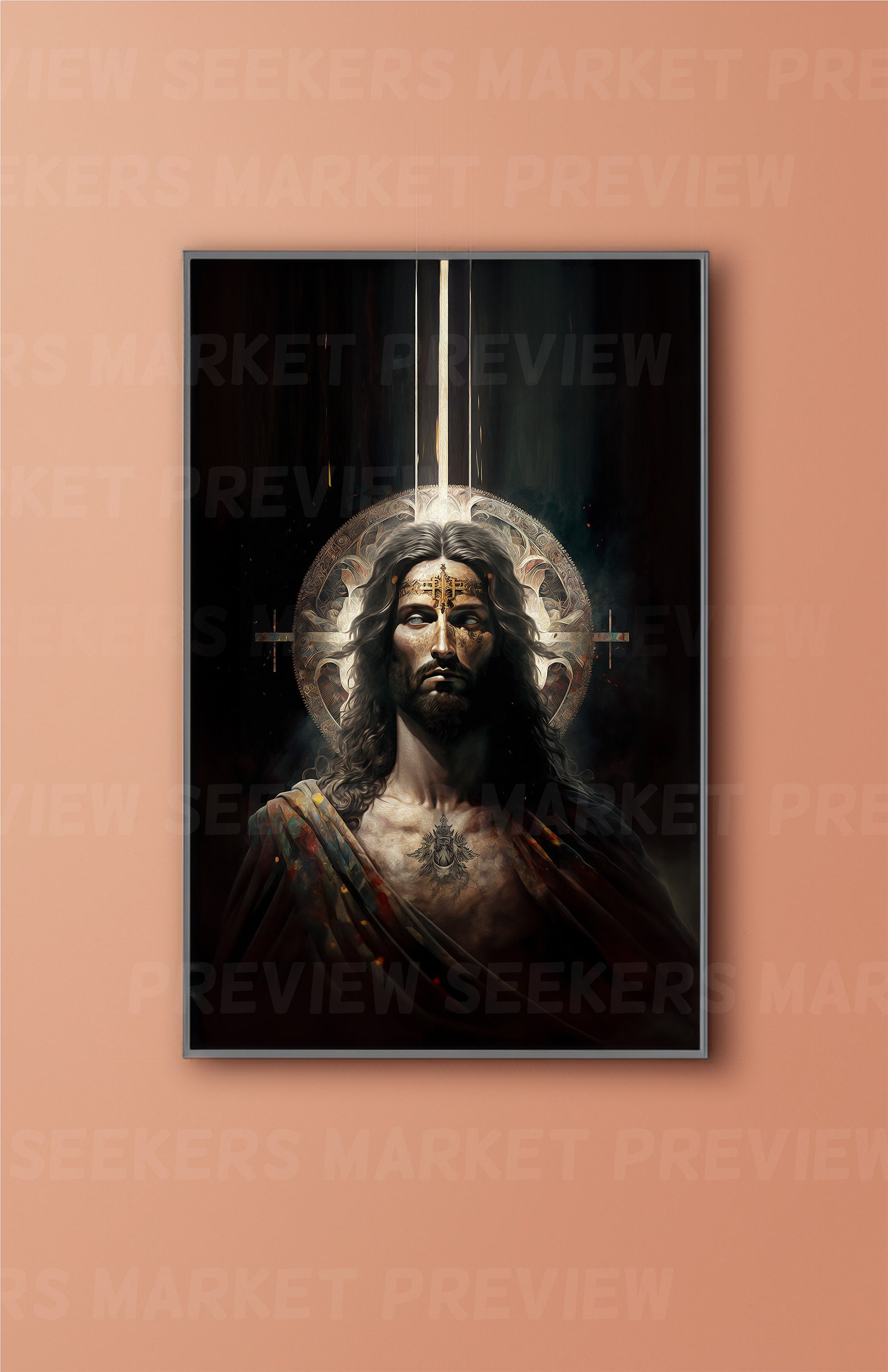 Jesus Christ Printable Art, Christian Gnostic Painting Christianity ...