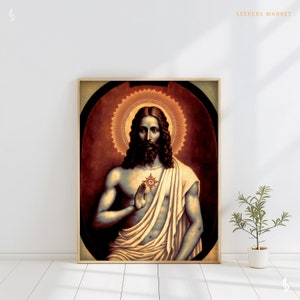 Jesus Saintly Portrait Trippy Psychedelic Art for Spiritual Friend ...