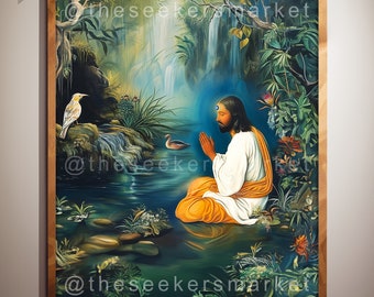 Devotional Portrait of Sri Mahavatar Babaji, Master of the Paramahansa ...