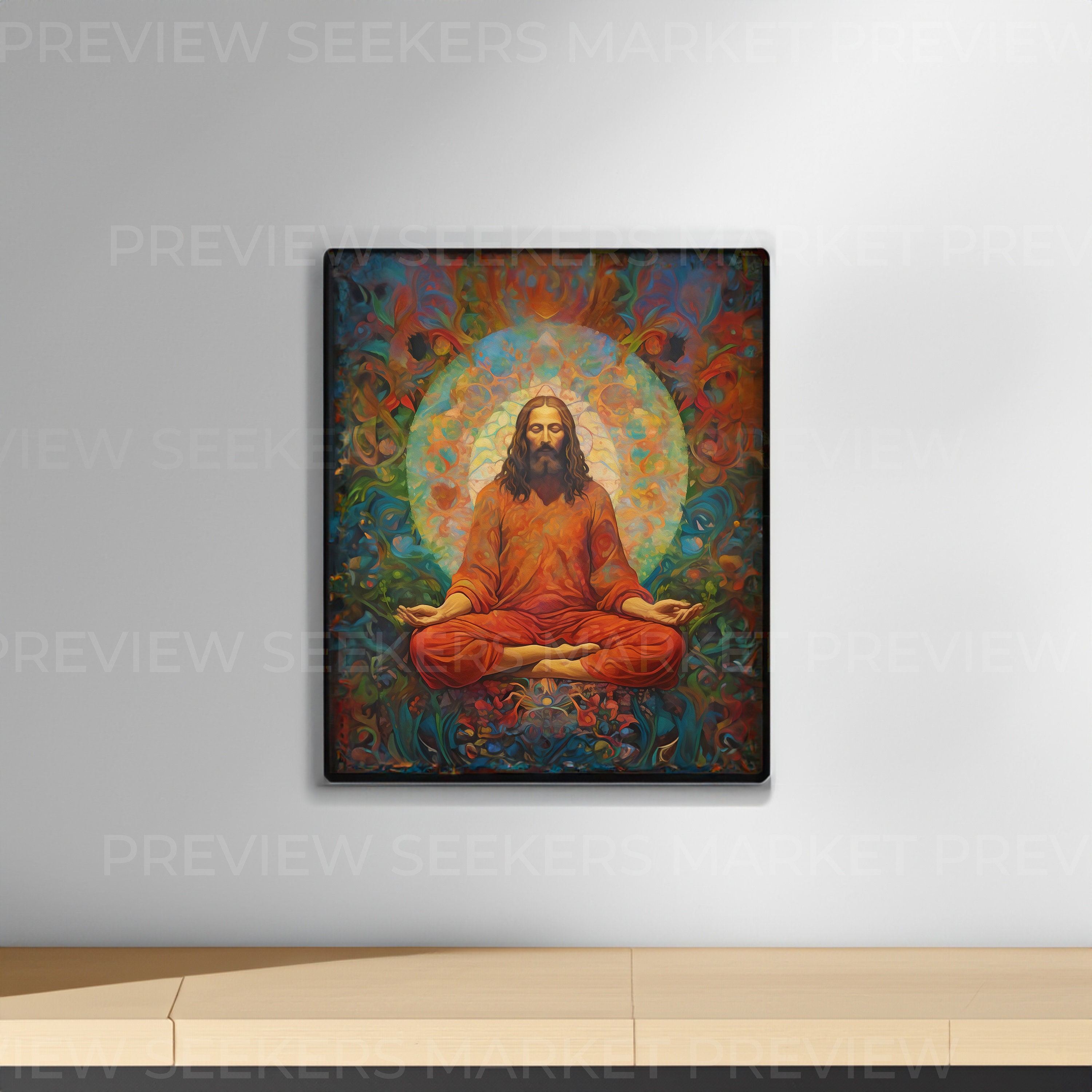 Jesus Christ Art Print Jesus Meditation Jesus Painting Yogi - Etsy ...