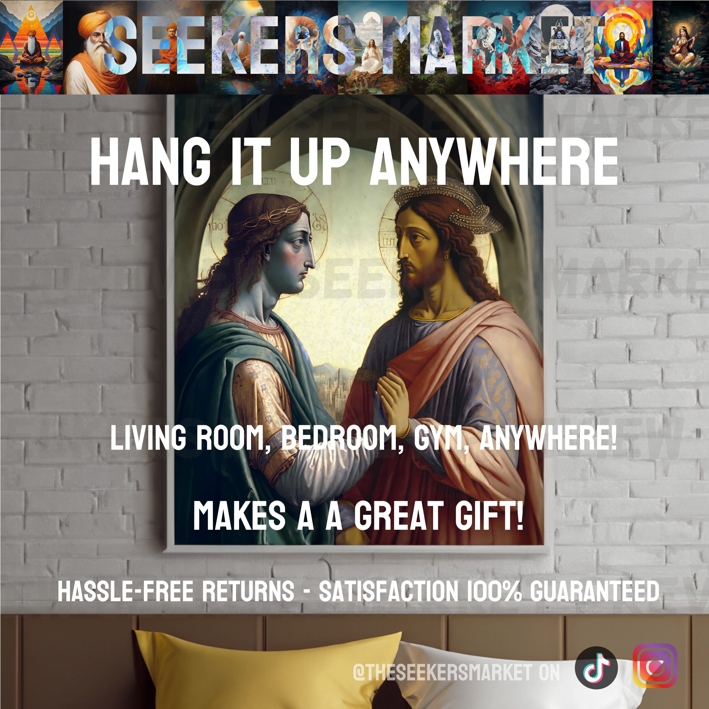 Mary Mother of Jesus Painting Poster Expressionism St. Mary Art Virgin ...
