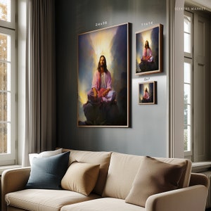 Prayer Art of Jesus Poster All Sizes, Jesus Meditation Art Print ...