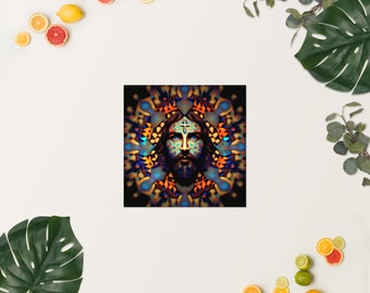 Mosaic Glass Poster - Etsy