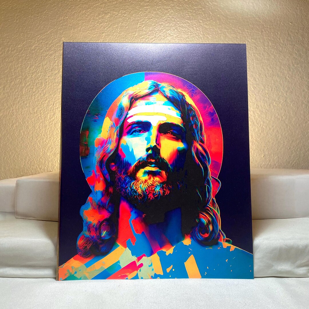 Portrait of Jesus Pop Art Christian Wall Art Bible Gift for Religious ...