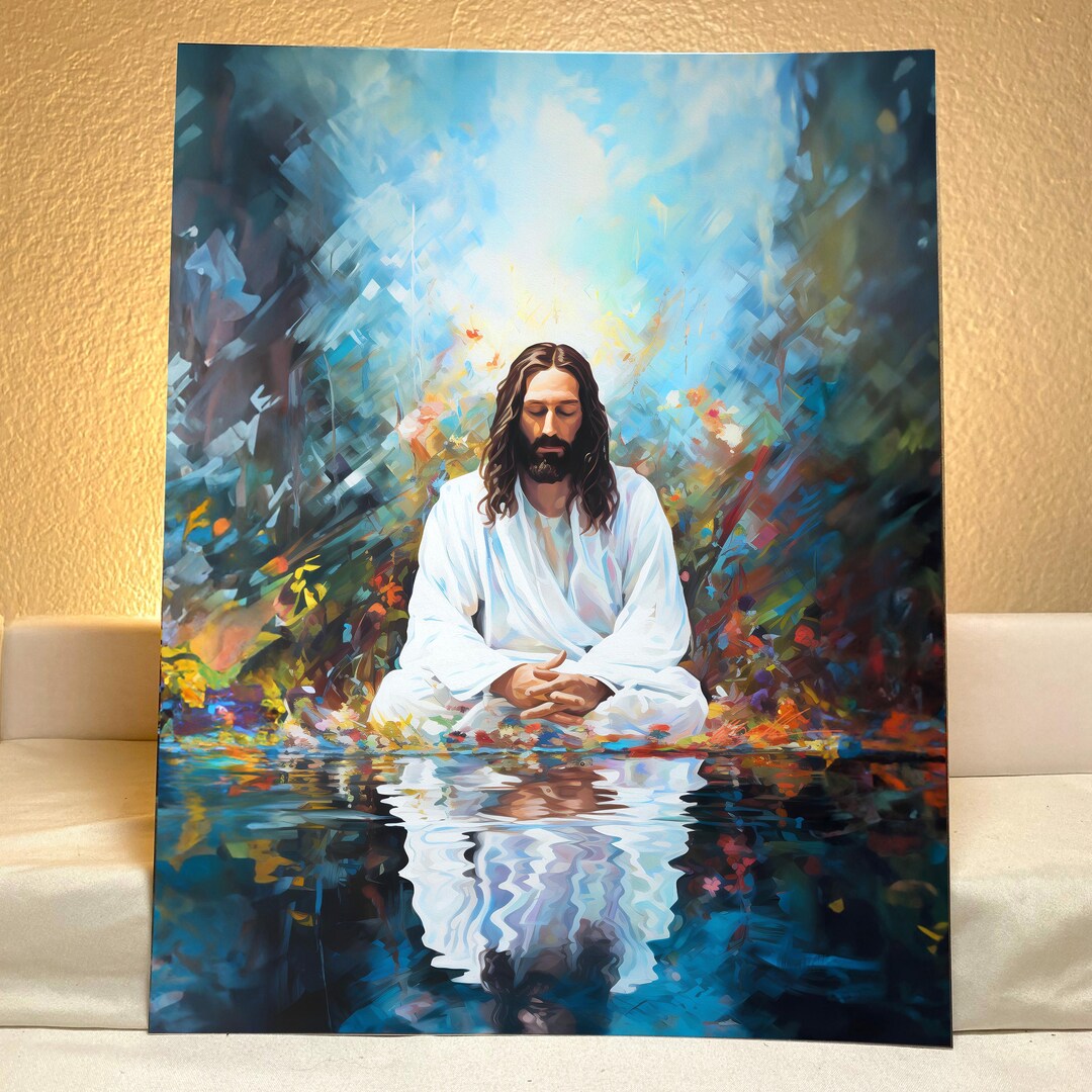 Jesus Prayer Art Print Christian Gift Bible Religious Wall Art Nursery ...