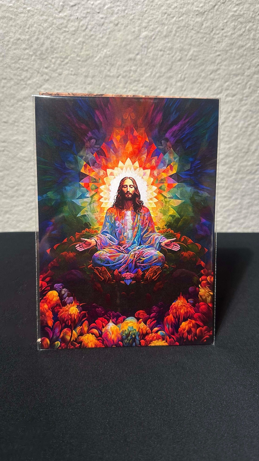 Jesus Trippy Art of Jesus Psychedelic Art Meditating Jesus Painting ...