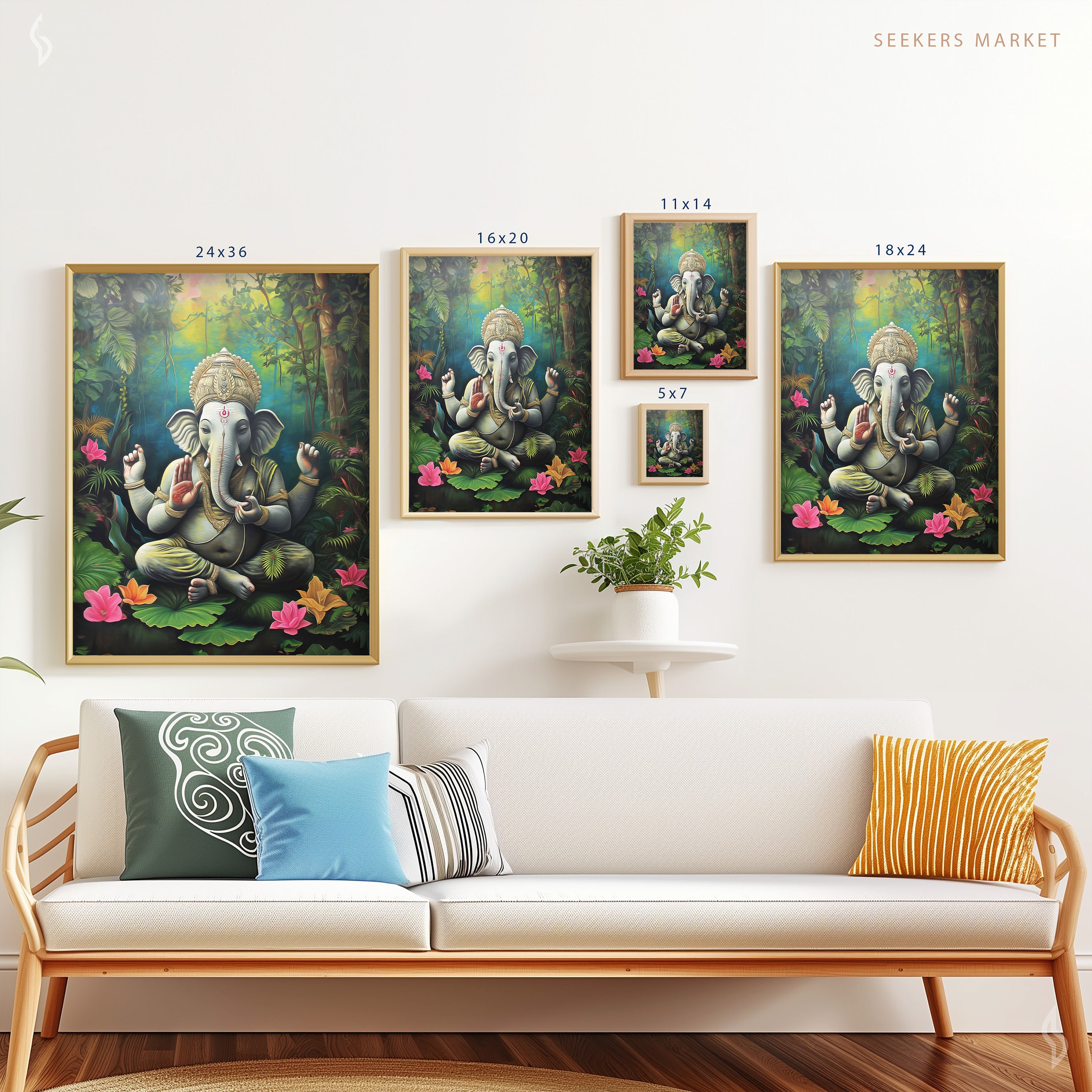 Lord Ganesha Art Print, Hindu God Home Decor - Etsy