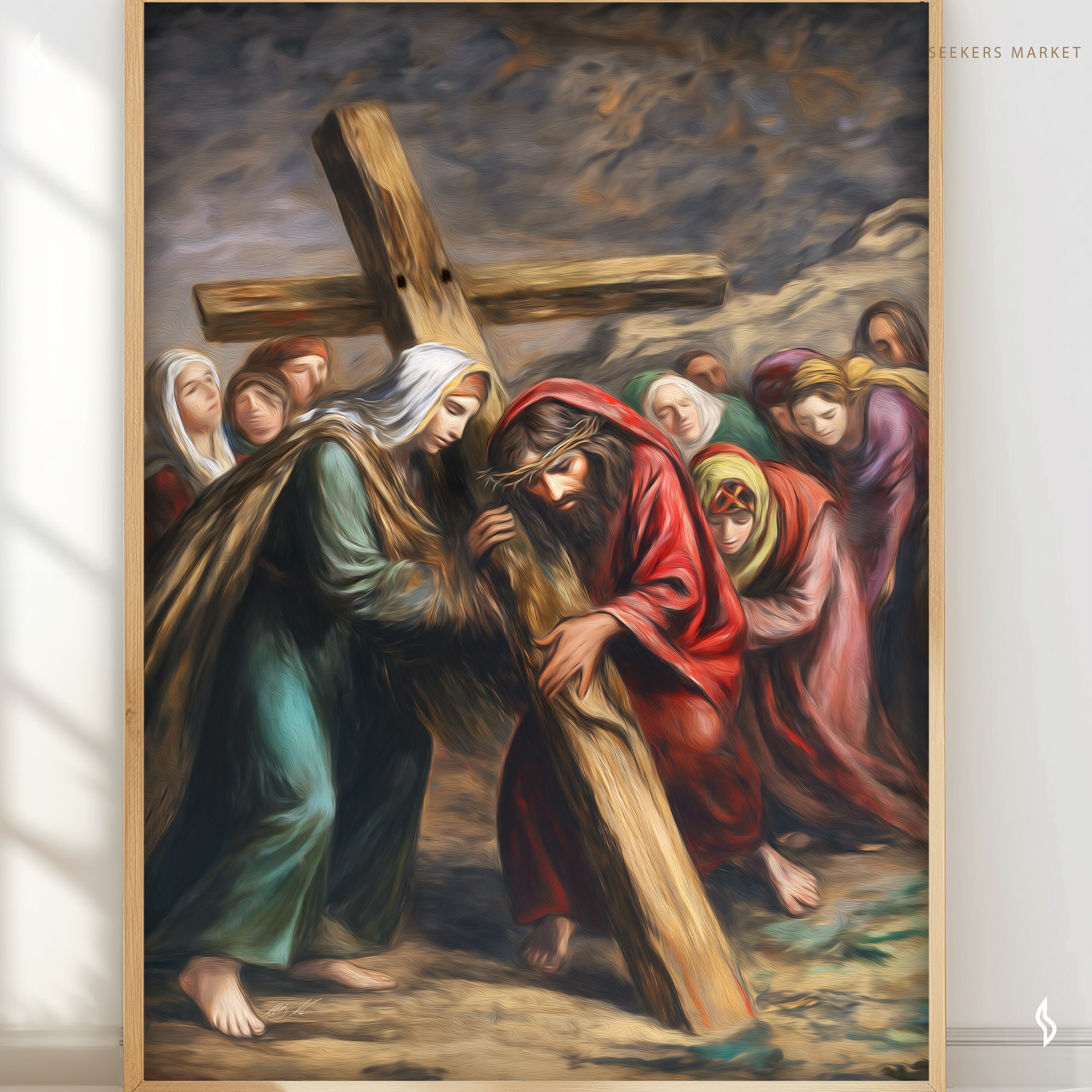 Easter Stations of the Cross Art 8 Jesus Speaks Weeping Women Jerusalem ...