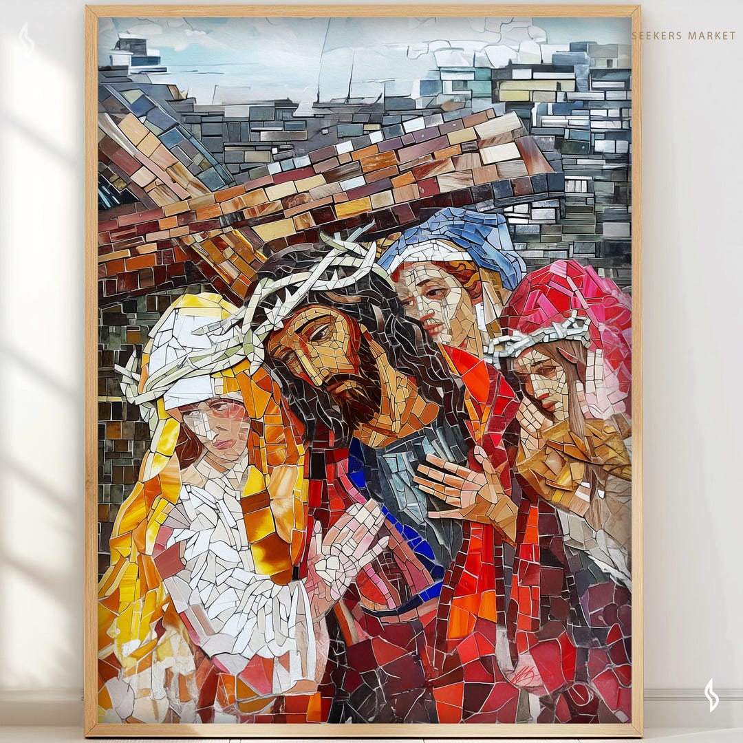 Easter Stations of the Cross Art 8 Jesus Speaks to Women of Jerusalem ...
