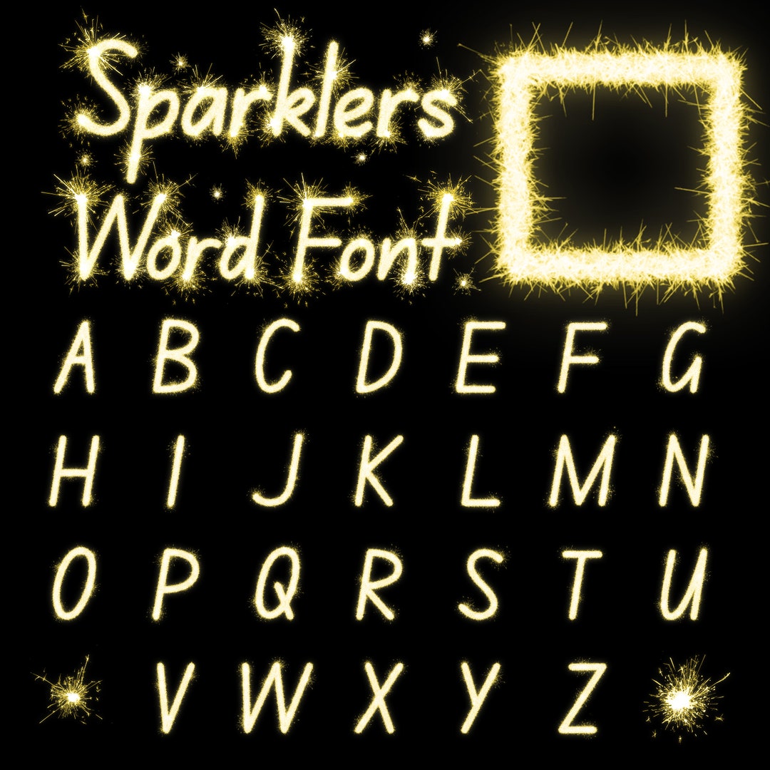 Sparklers Alphabet Designs Letters Font Wedding Screen Anniversary ...