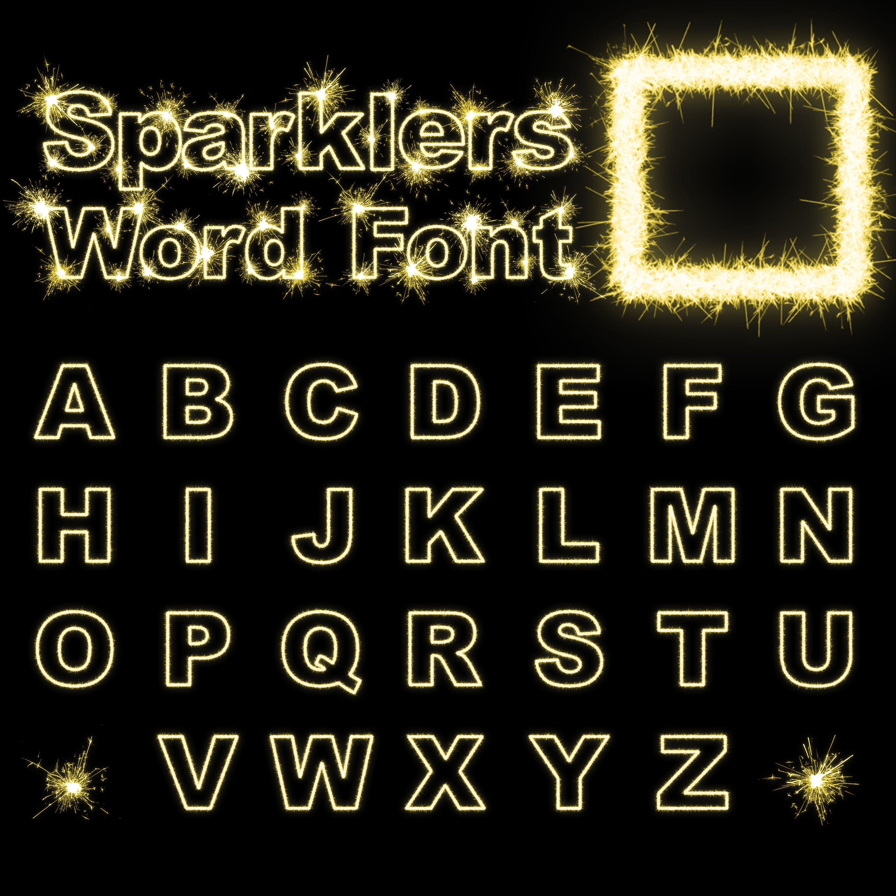 Sparklers Alphabet Designs Letters Font Wedding Screen Anniversary ...