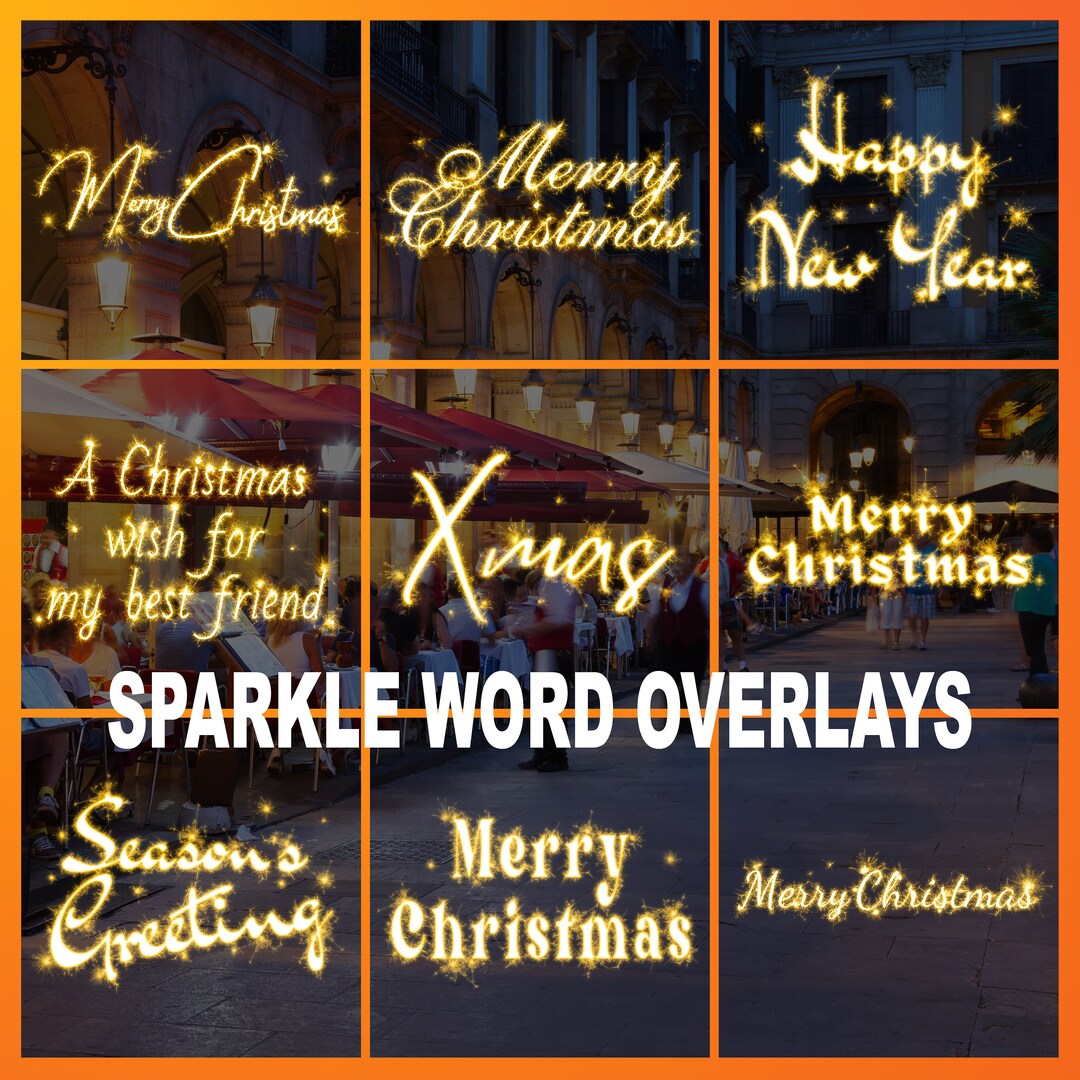 Sparklers Letters Font Sparkled Overlays for Photoshop - Etsy