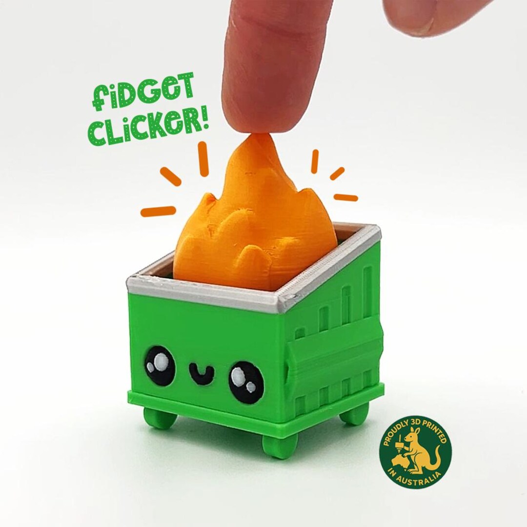 Dumpster Fire Clicker: 3D Printed Fidget Desk Toy - Etsy Australia
