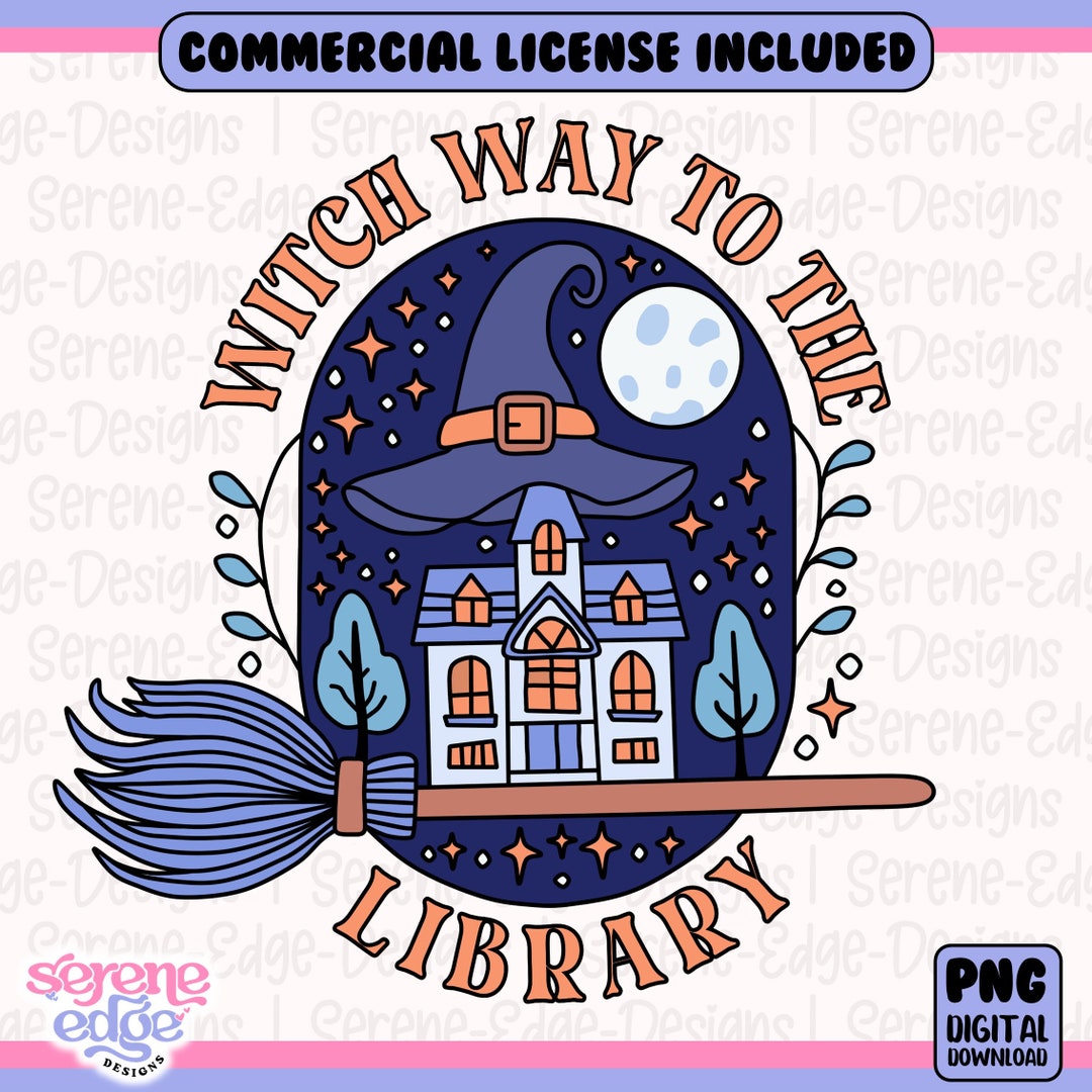 Book PNG, Witch Way to the Library | Reading Books Lover, Spooky ...