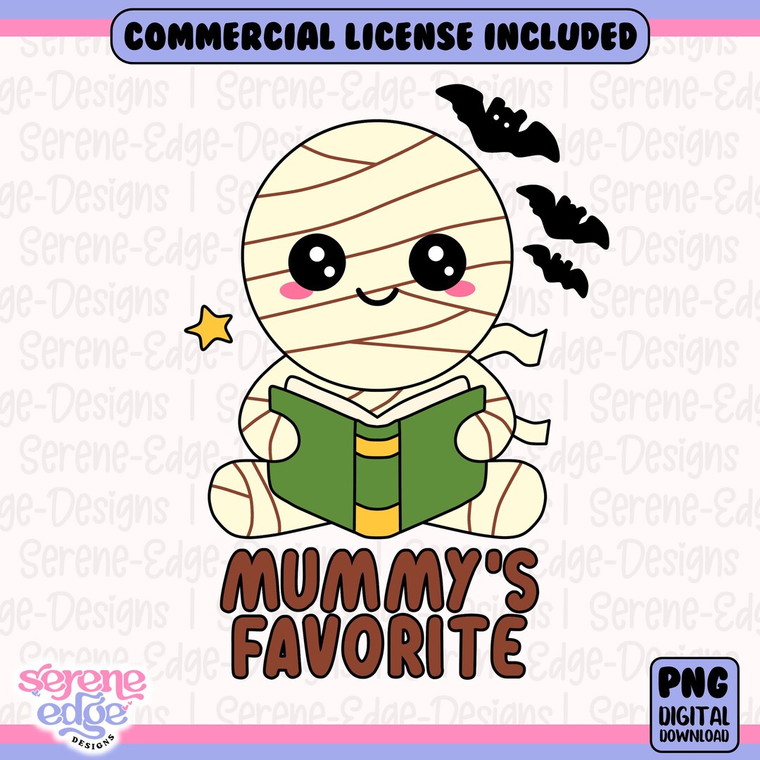 Book PNG, Mummys Favorite | Reading Spooky Halloween Bookish Printable ...