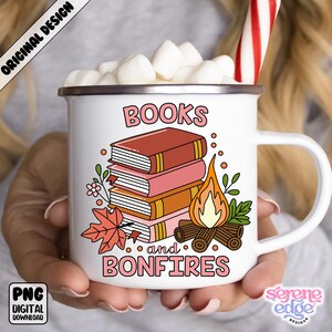 Books and Bonfires PNG | Fall Reading Books Lover, Halloween Fallen ...
