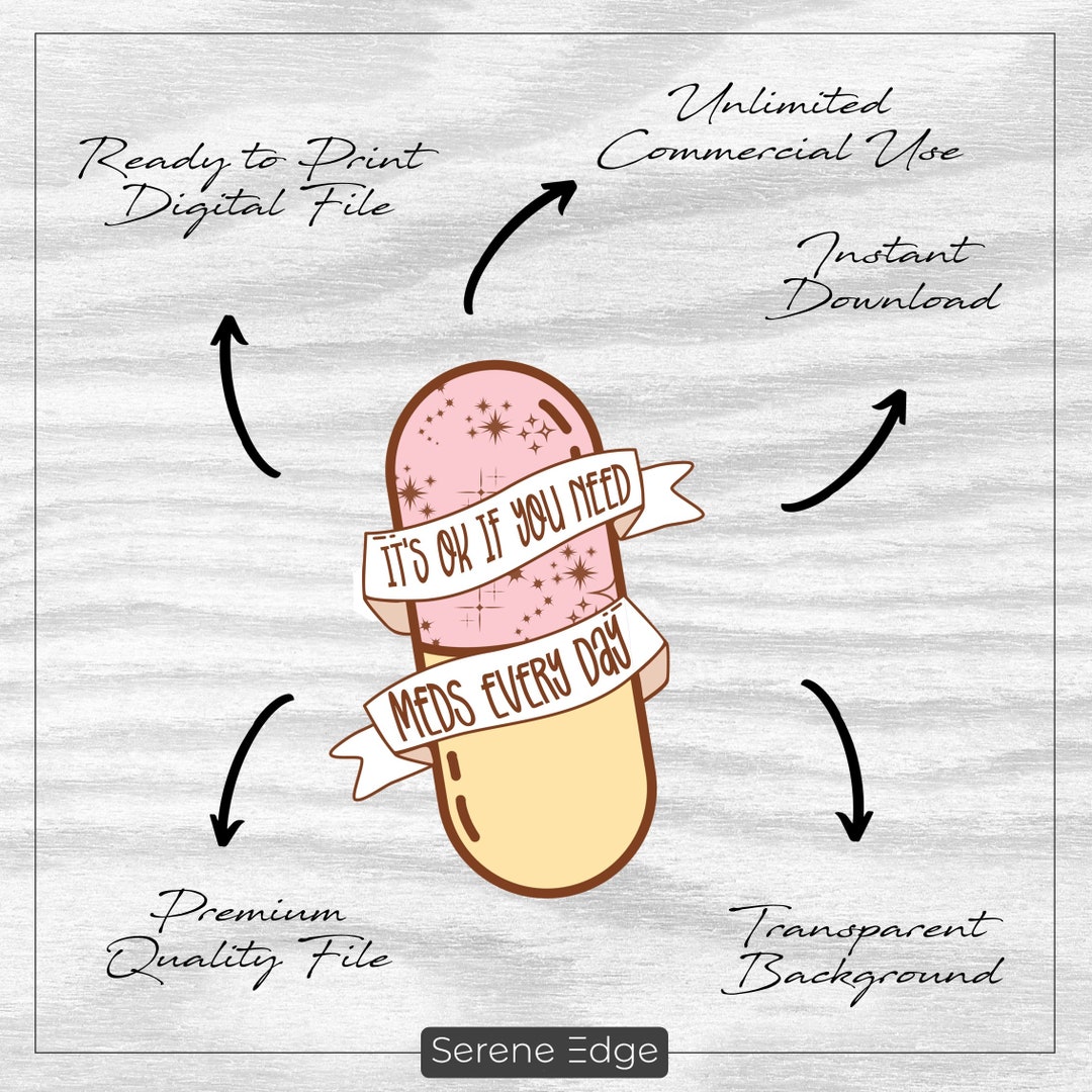 Mental Health PNG, Happy Pills Inspirational Motivational Self Love ...