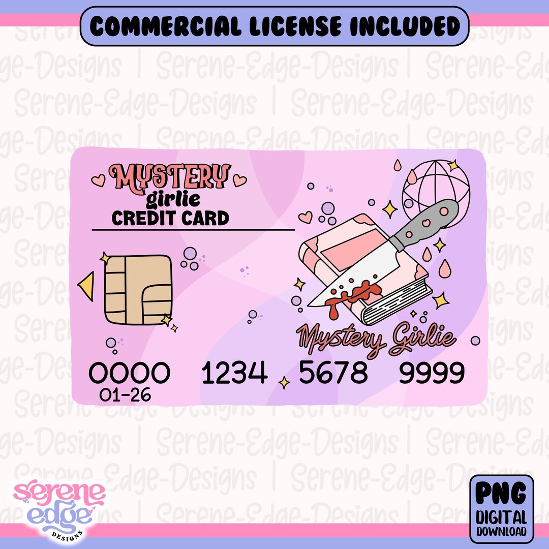Mystery Girlie Credit Card PNG | Thriller Suspense Reading Books Lover ...