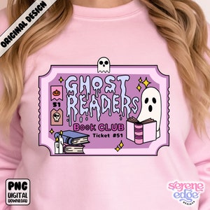 Ghost Readers Book Club PNG | Halloween Reading Books Lover, Bookish ...