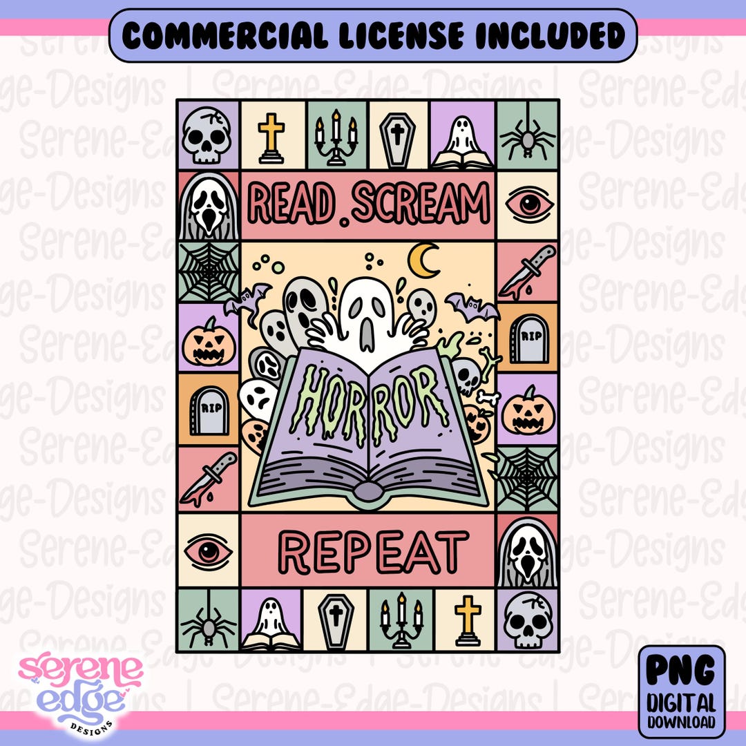 Book PNG, Read, Scream, Repeat, Skeleton Reading Lover, Horror Bookish ...