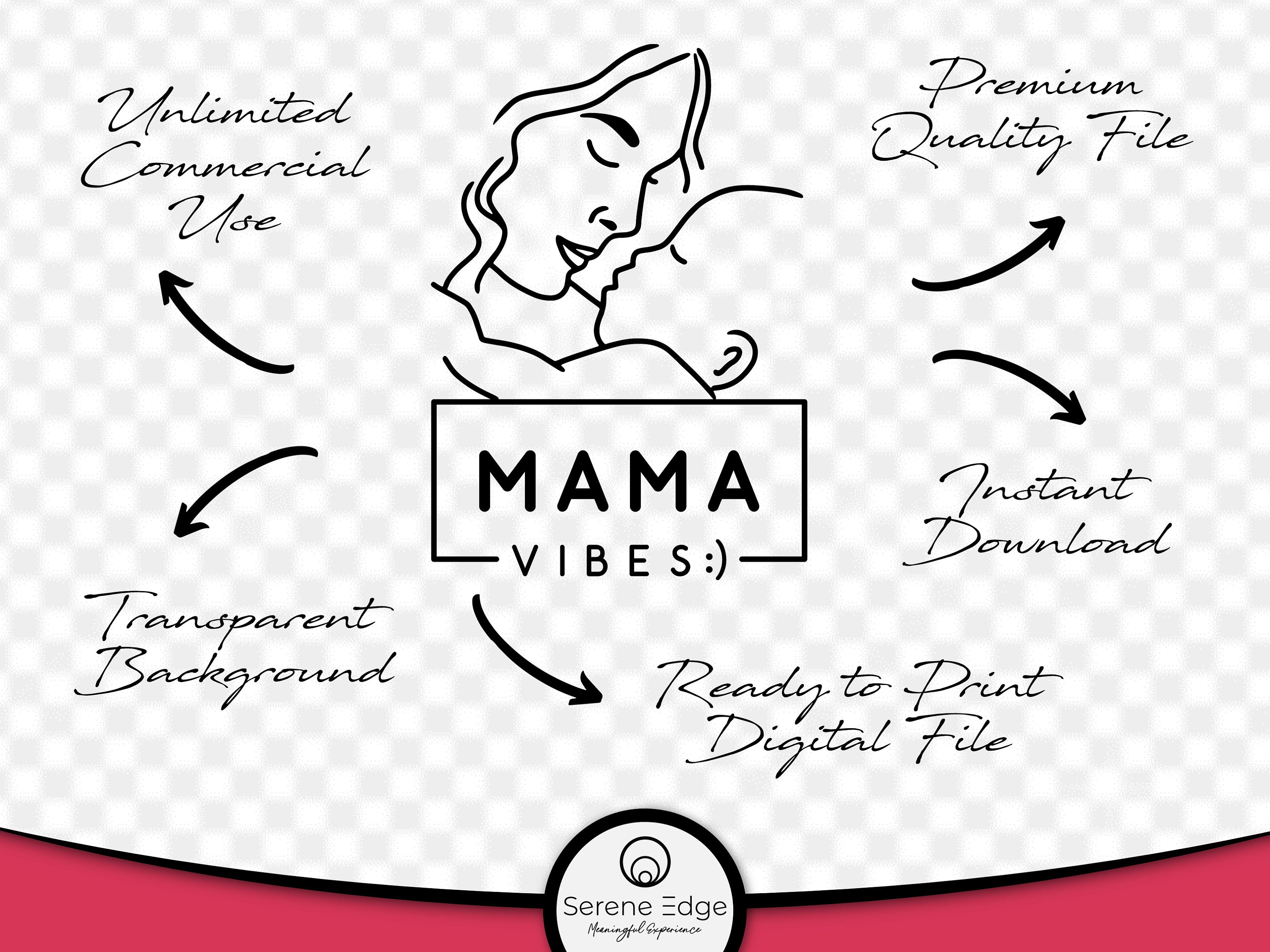 Mama Vibes Mama SVG File Mama PNG Designs Mothers Day - Etsy